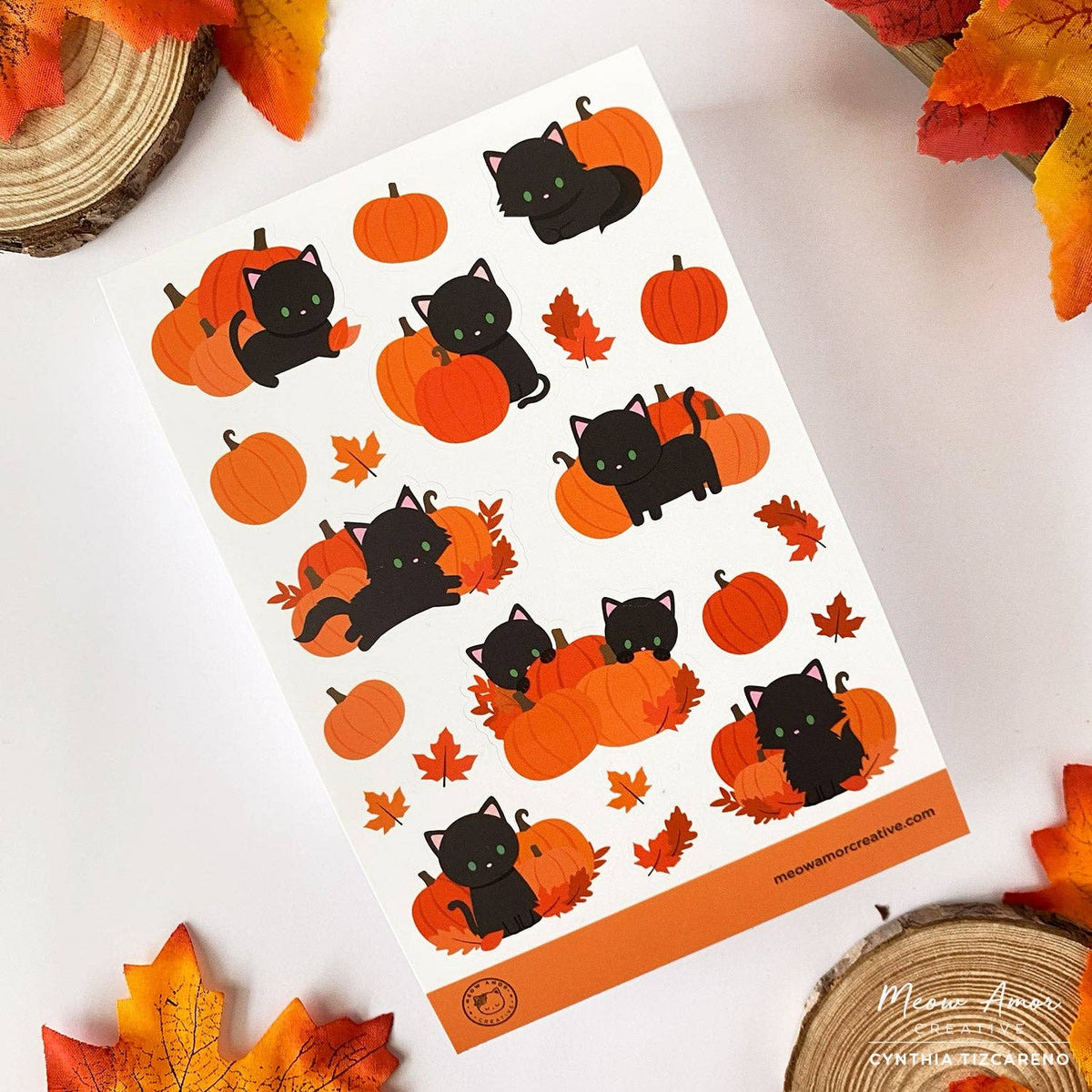 Pumpkin Patch Cats Vinyl Sticker Sheet – Starr Plans