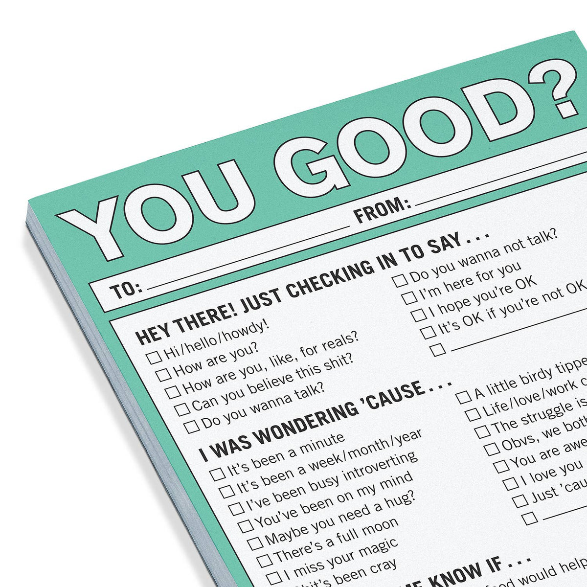 You Good? Nifty Note Pad – Starr Plans