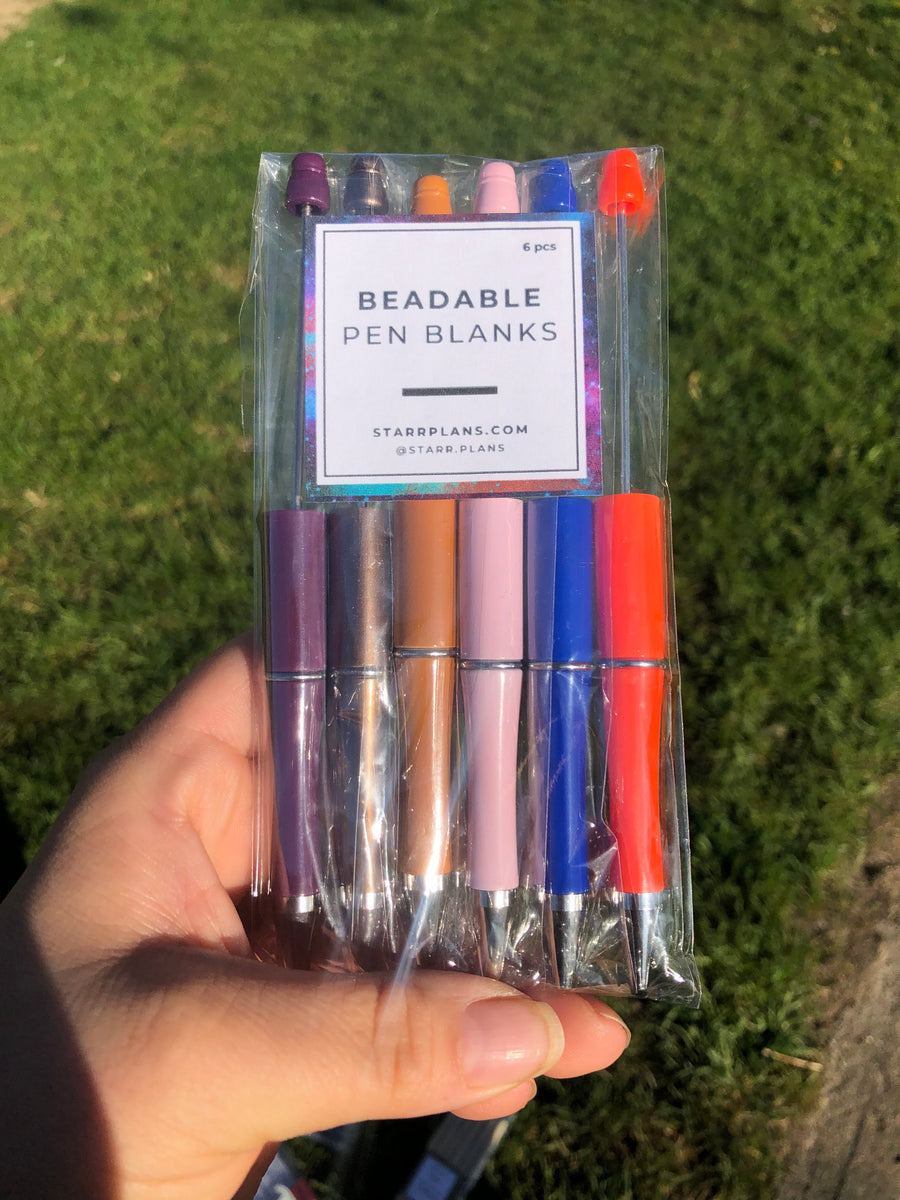 Beadable Plastic Pen Blanks - Mixed Various Colors - 6 Pieces – Starr Plans
