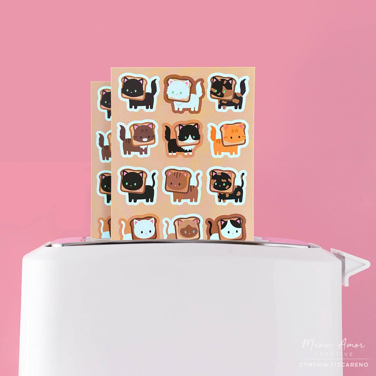 Toast Cats Vinyl Sticker Sheet – Starr Plans