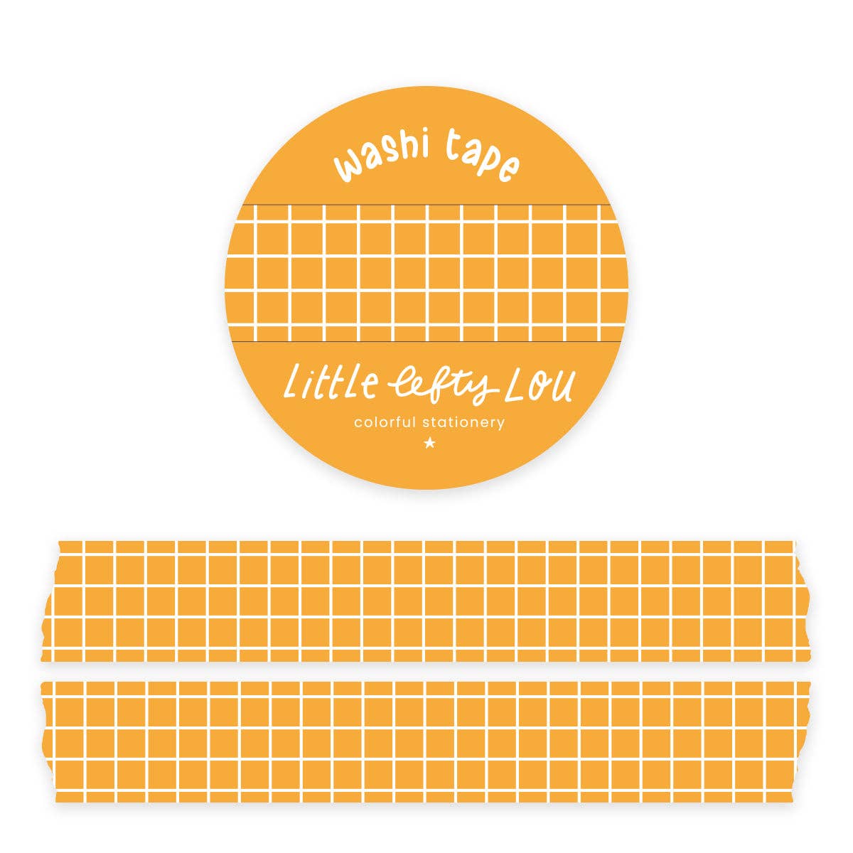 Ochre Yellow Grid Washi Tape – Starr Plans