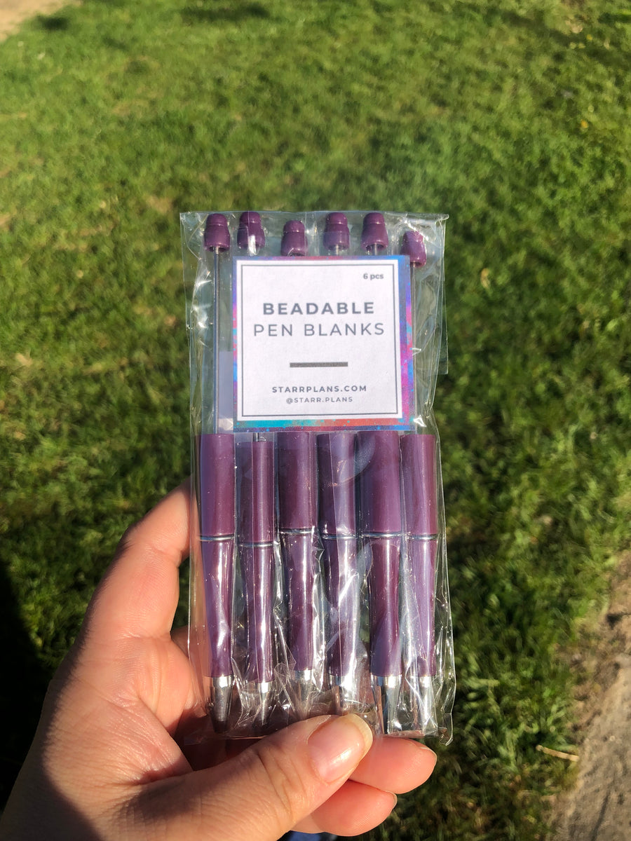 Beadable Plastic Pen Blanks - Wine - 6 Pieces – Starr Plans