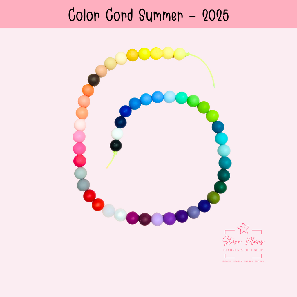 15mm Silicone Bead Sample Color Cord - Summer 2025 - 48 Colors – Starr ...