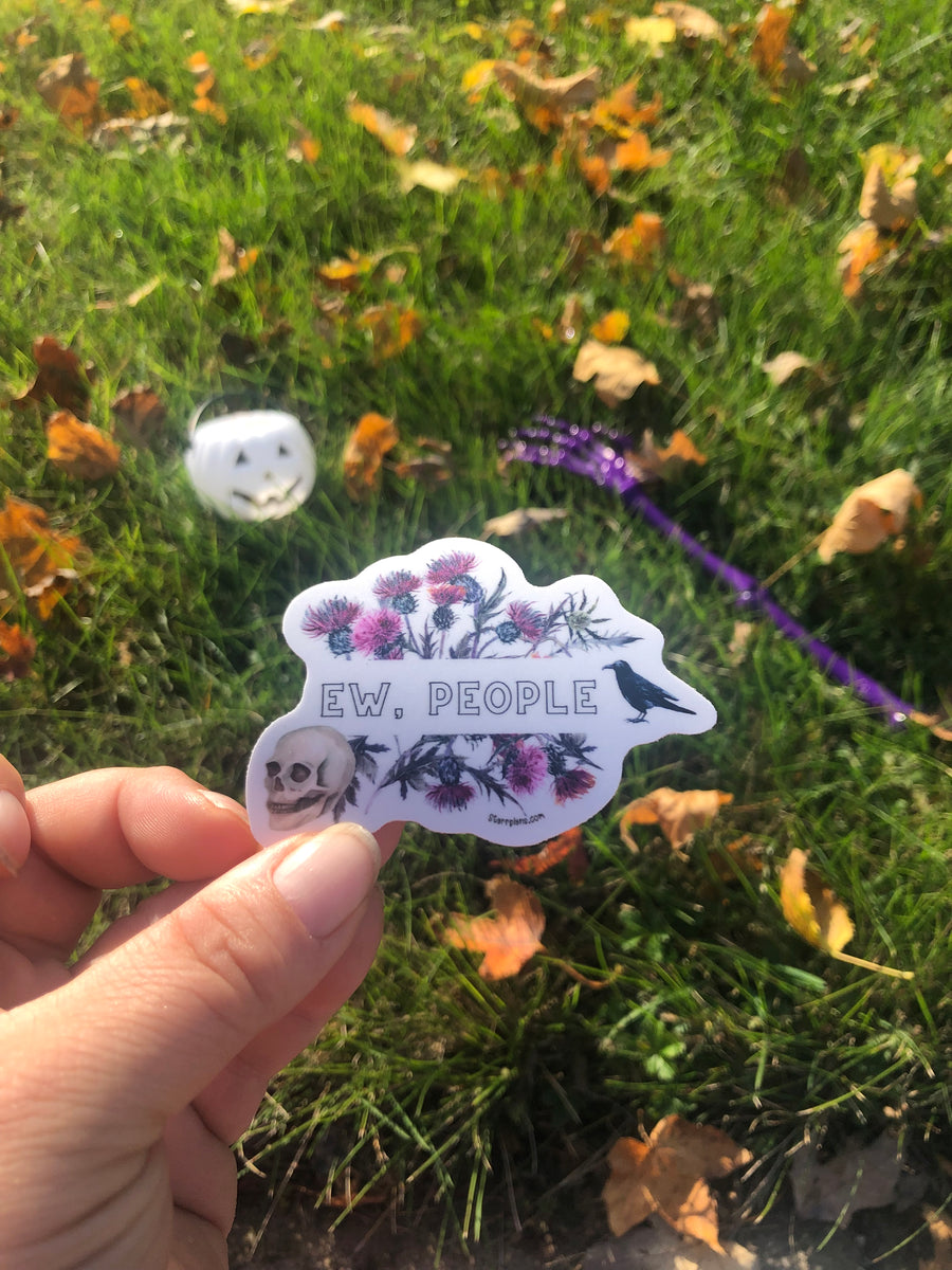 NEW- Floral "Ew People" || Snarky Introvert Spooky Pastel Goth || Viny ...