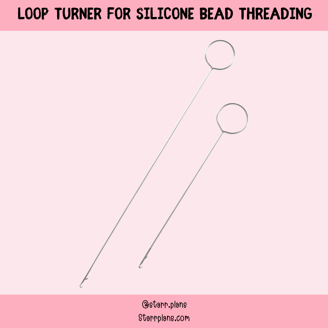 Metal Loop Turner Bead Threader for Wristlet Making and Silicone Beads ...