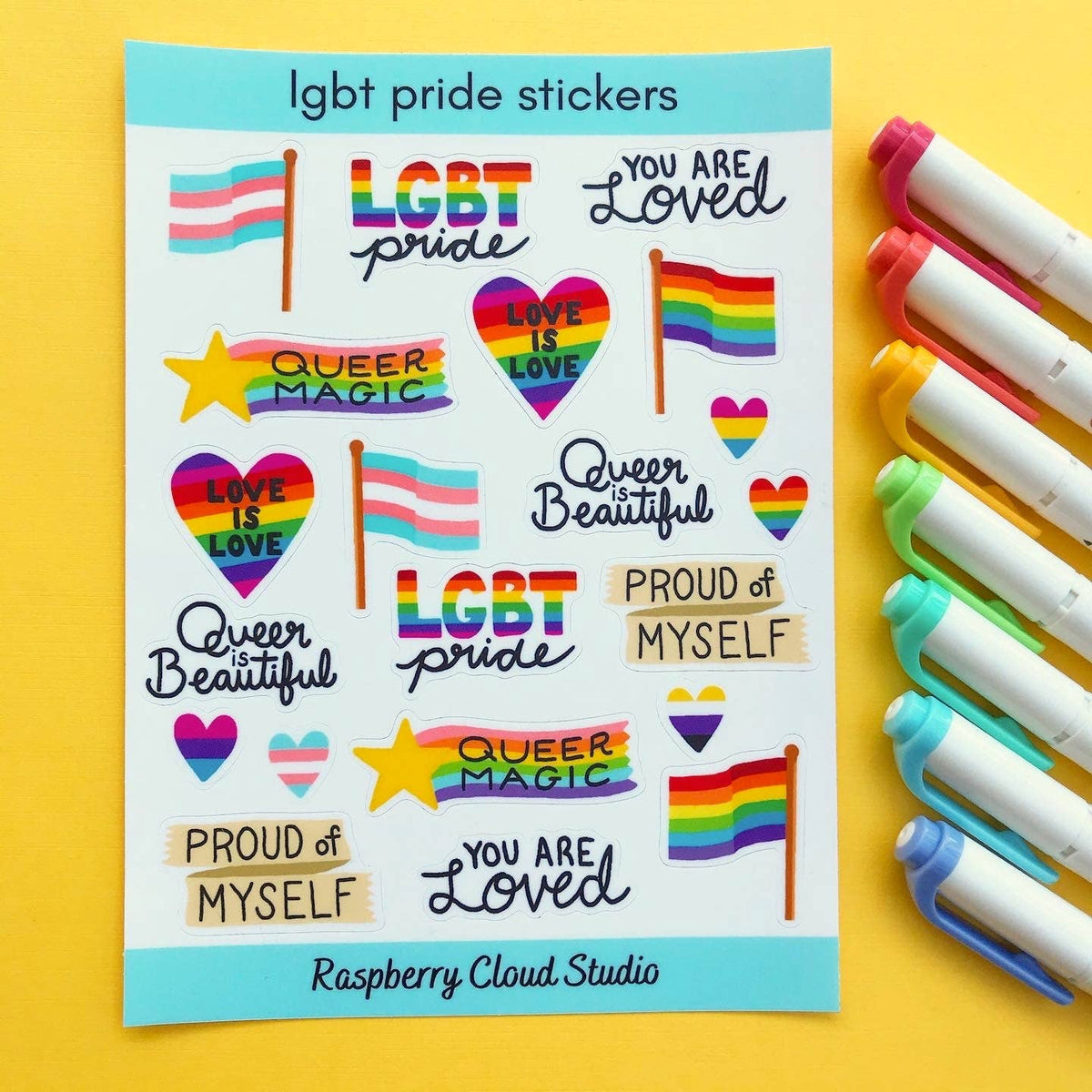 LGBTQ Pride Vinyl Sticker Sheet – Starr Plans