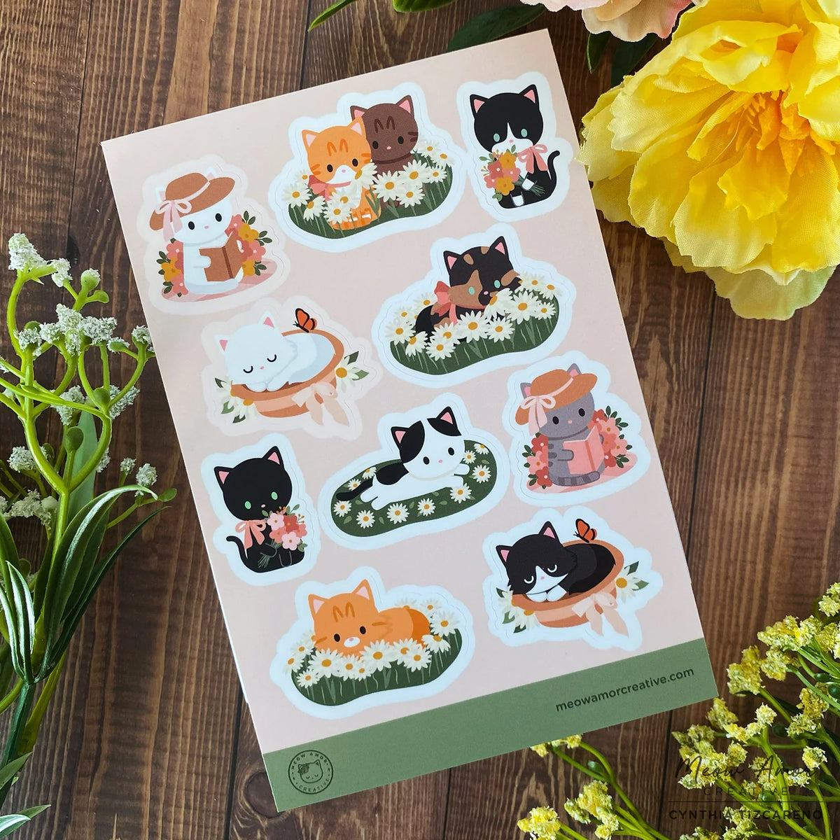 Cottagecore Cats Vinyl Sticker Sheet – Starr Plans