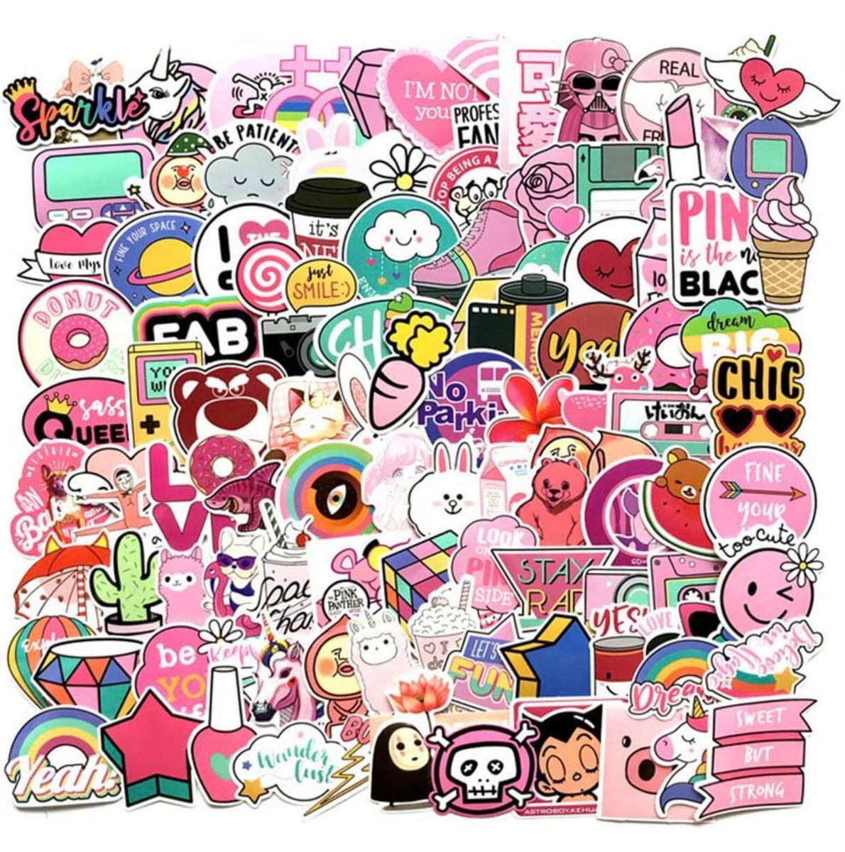 Pretty Powerful Pink Vinyl Sticker Mix – Starr Plans