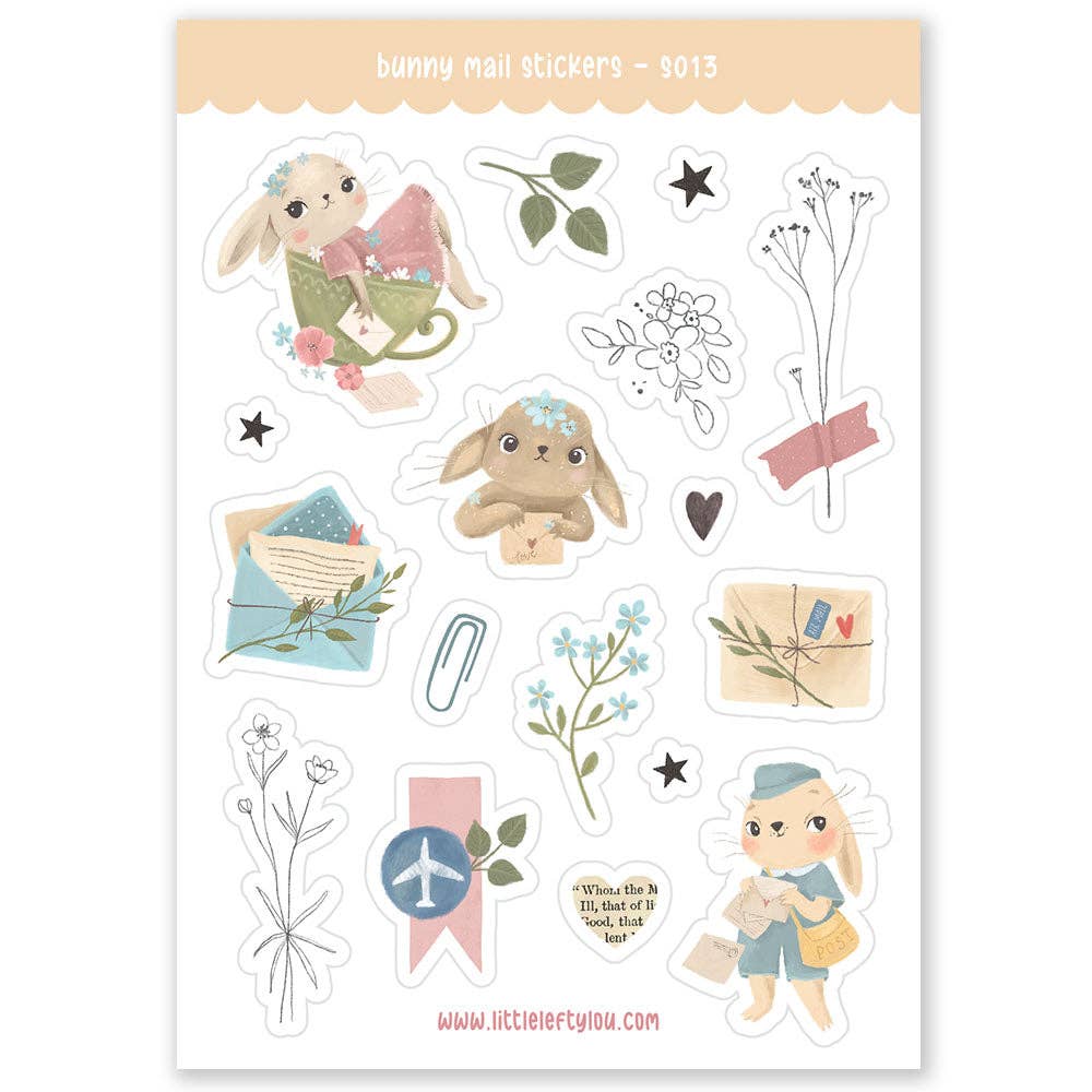 Bunny Mail Stickers (S013) – Starr Plans